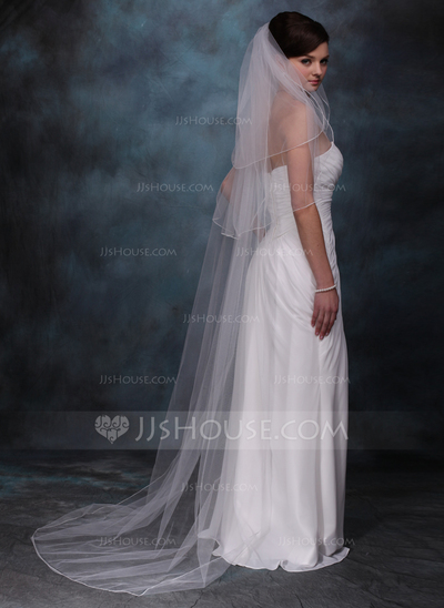 Three-tier Chapel Bridal Veils With Pencil Edge (006020356) - JJ's House