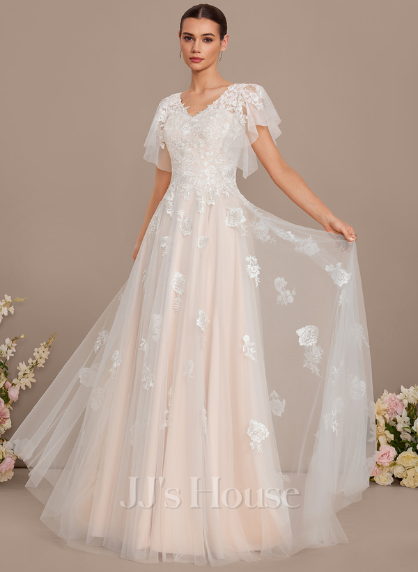 Betony A-line Lace Wedding Dress | JJ's House