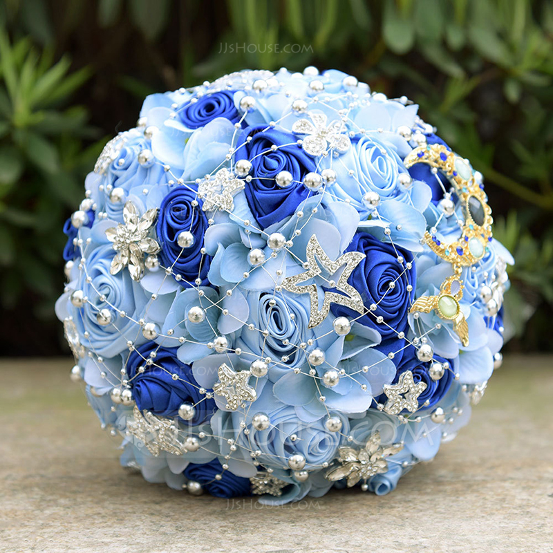 Round Satin Bridal Bouquets (Sold in a single piece) - (123138140 ...