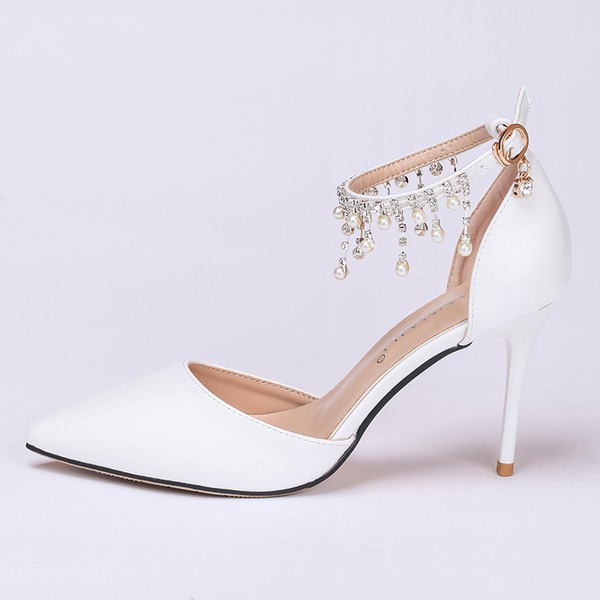 Women's Leatherette Stiletto Heel Closed Toe Pumps (047113568) - JJ's House